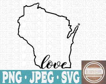 Wisconsin Outline Svg | Etsy