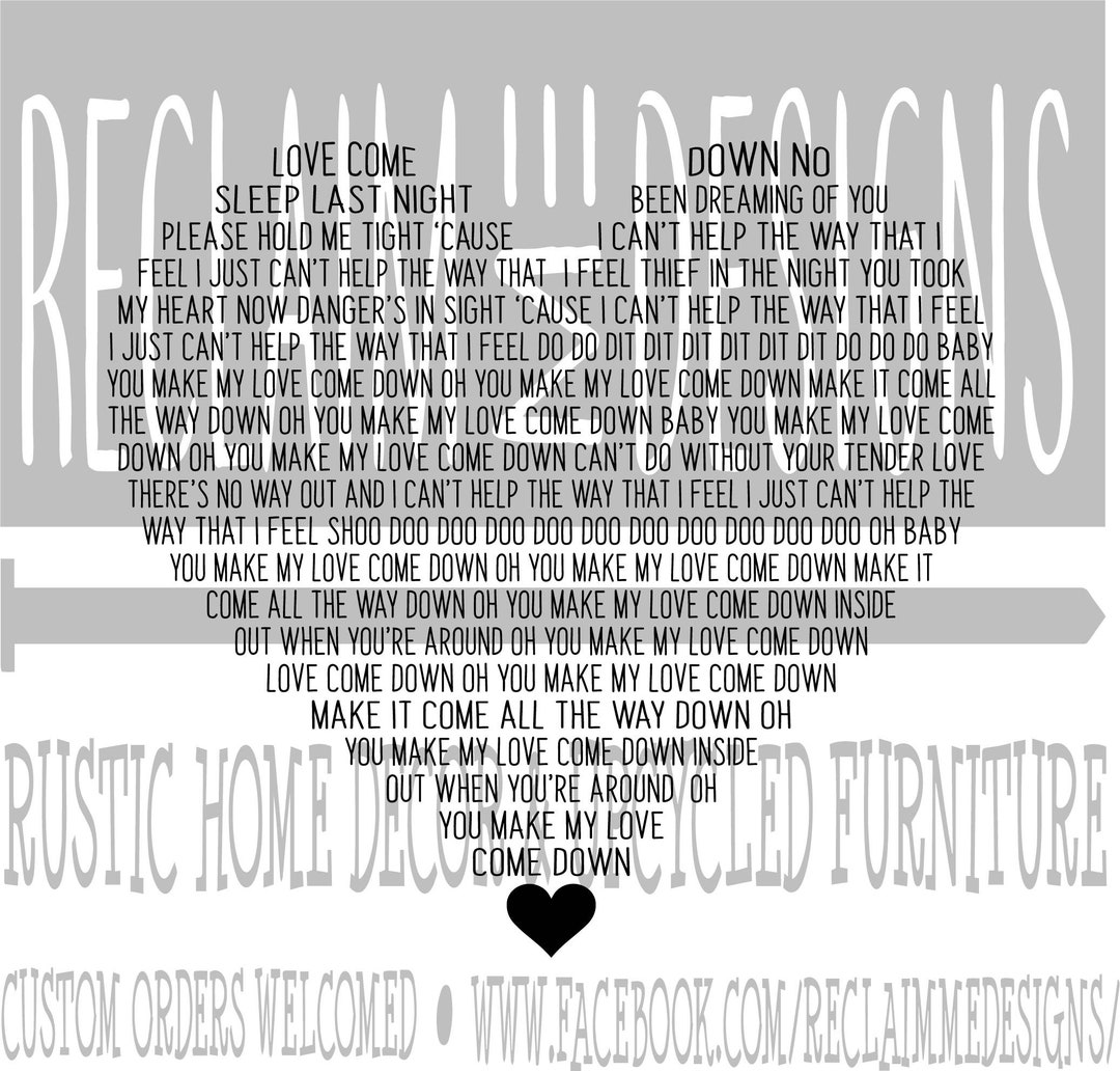 Love Come Down Heart Shaped SVG and PNG File - Etsy