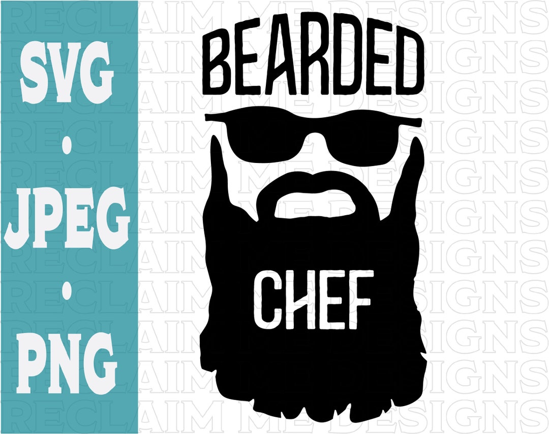 Bearded Chef SVG,PNG, and JPEG File - Etsy