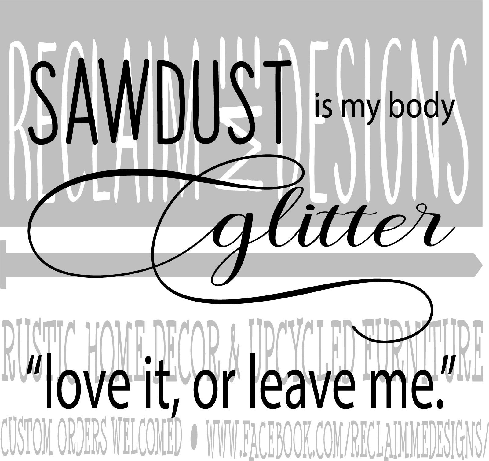 Sawdust is My Body Glitter SVG and PNG File - Etsy