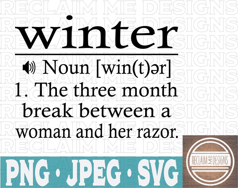 Winter Definition SVG,JPEG, and PNG File - Etsy
