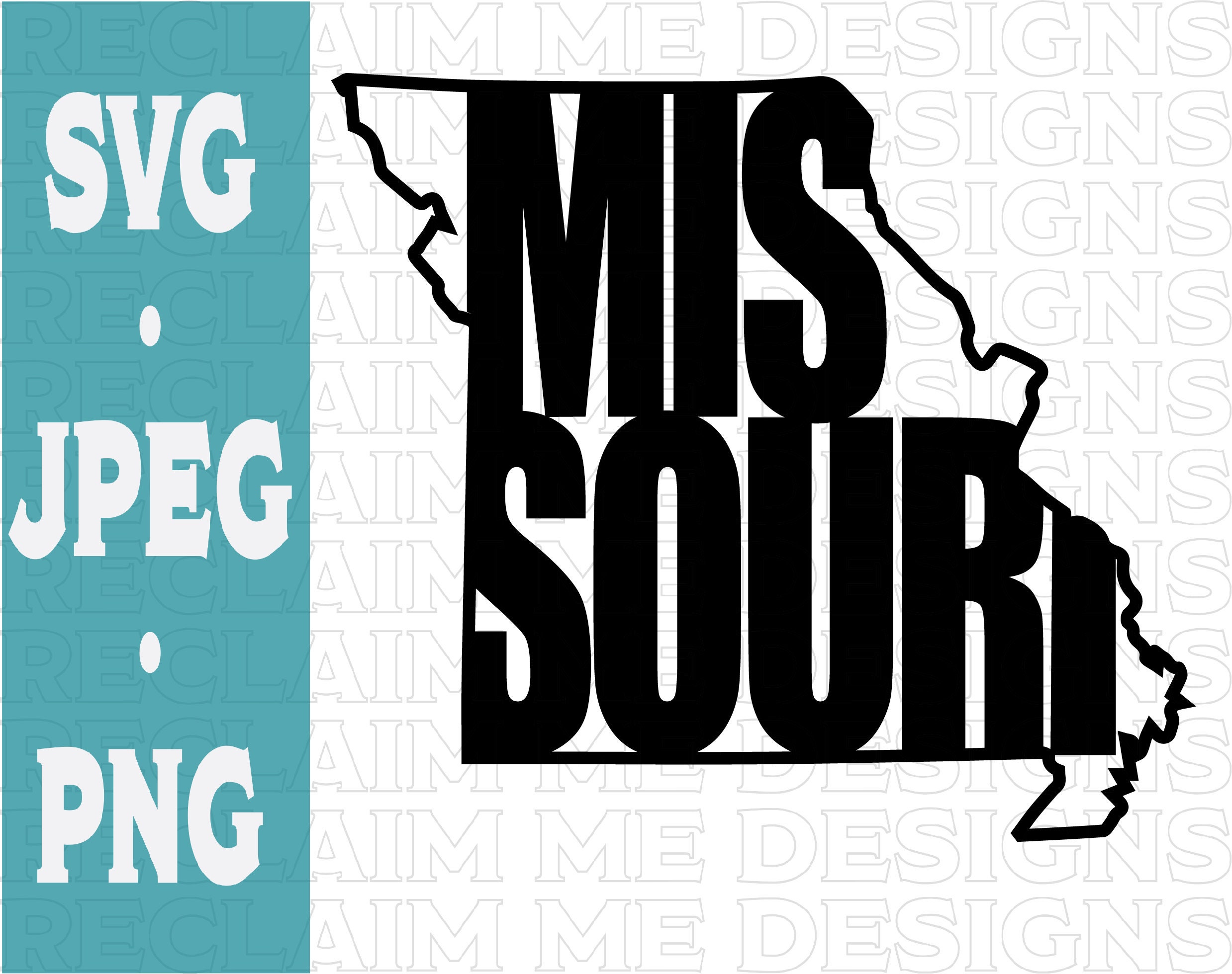 Missouri State Outline Word Art Svgpngand JPEG File | Etsy