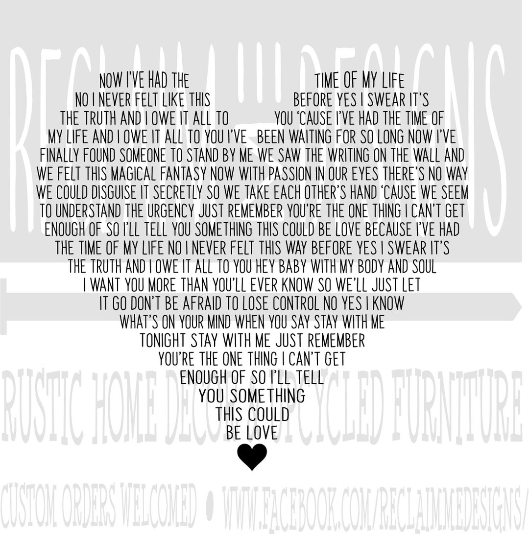 I've Had the Time of My Life Heart Shaped SVG, PNG, and Jpeg File - Etsy