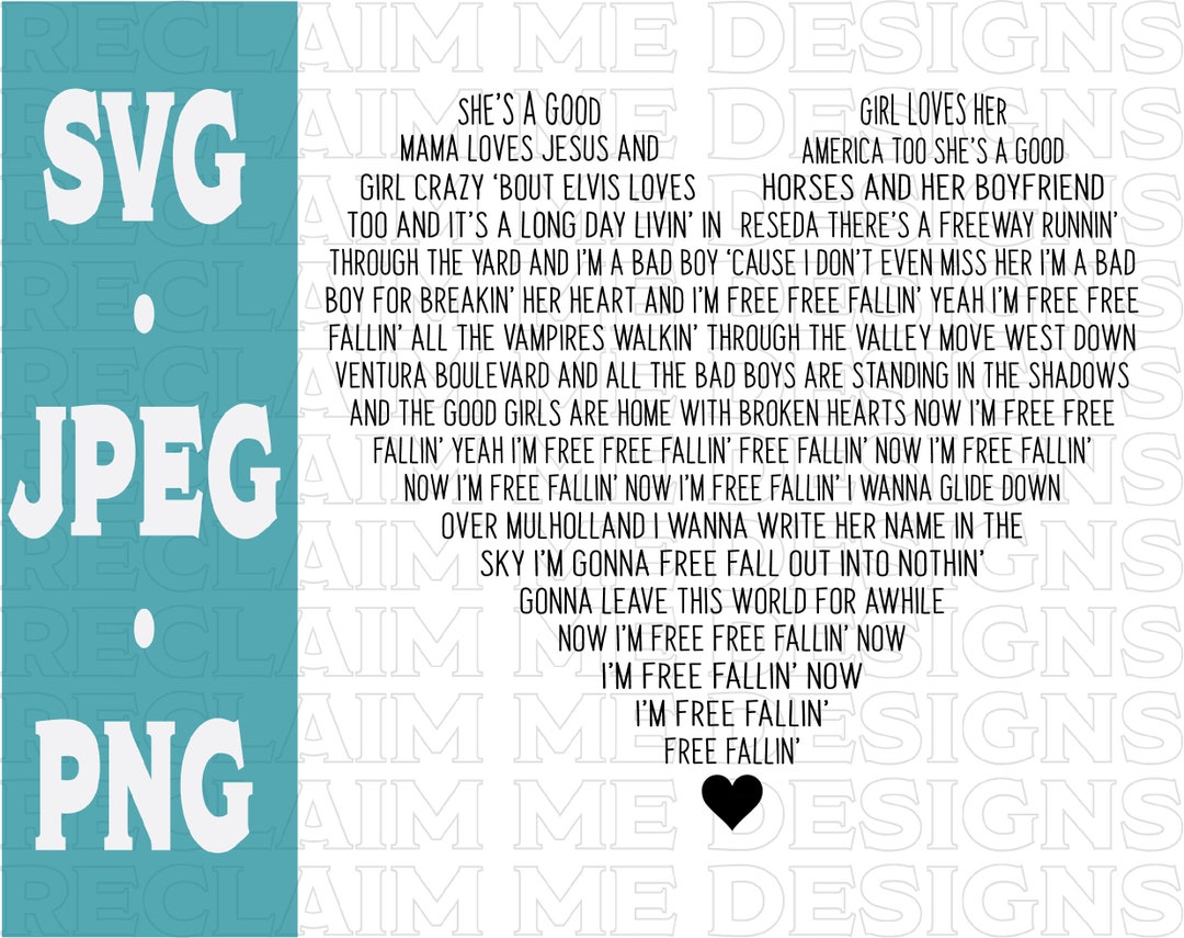 Free Fallin' Heart Shaped Svg,png, and Jpeg File - Etsy