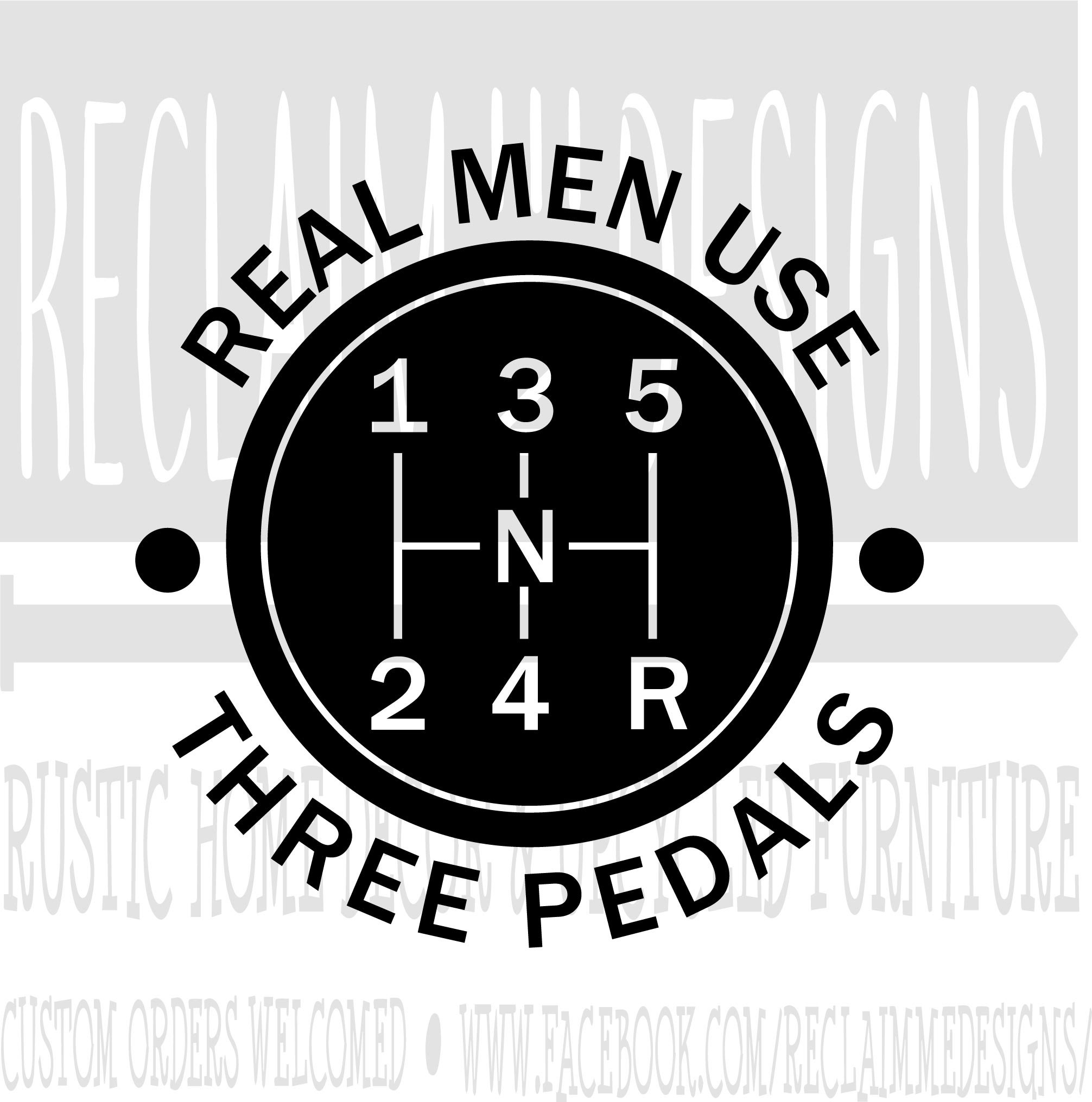 Real Men Use Three Pedals SVG,PNG,DXF, and Jpeg File - Etsy