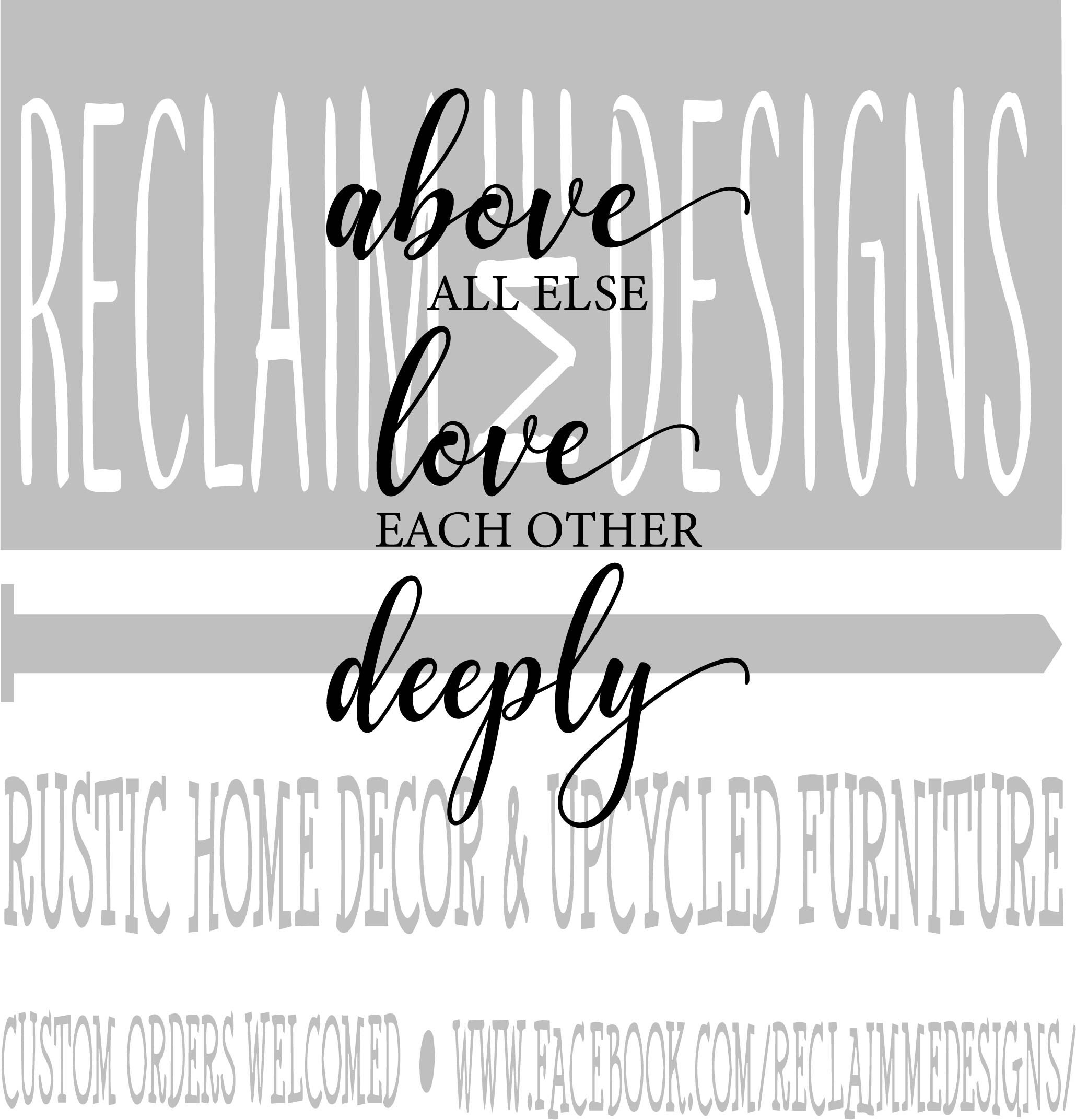 Above All Else Love Each Other Deeply SVG,PNG, and JPEG File - Etsy Canada