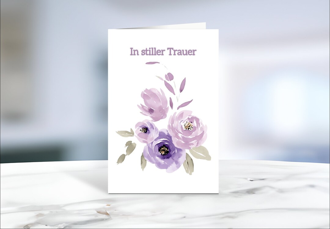 Mourning Card Condolence Card Funeral Funeral Card Sea Burial Without ...