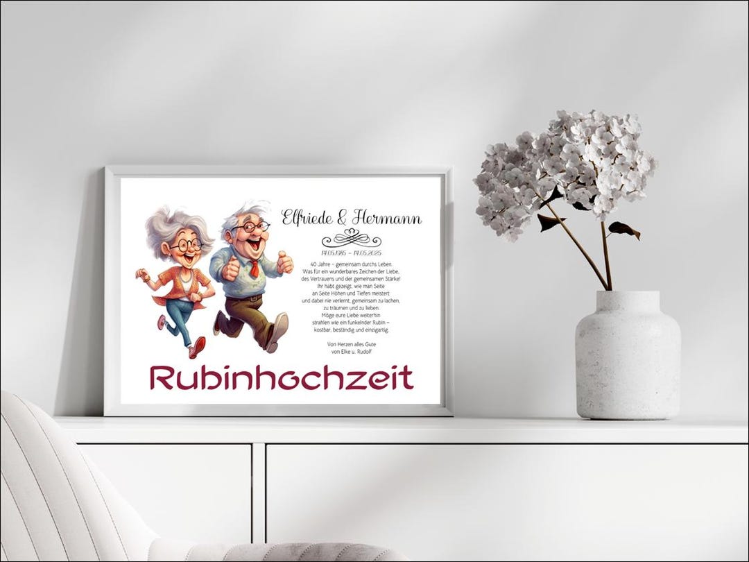 Ruby Wedding Anniversary | Ruby Wedding Anniversary Card | Digital ...