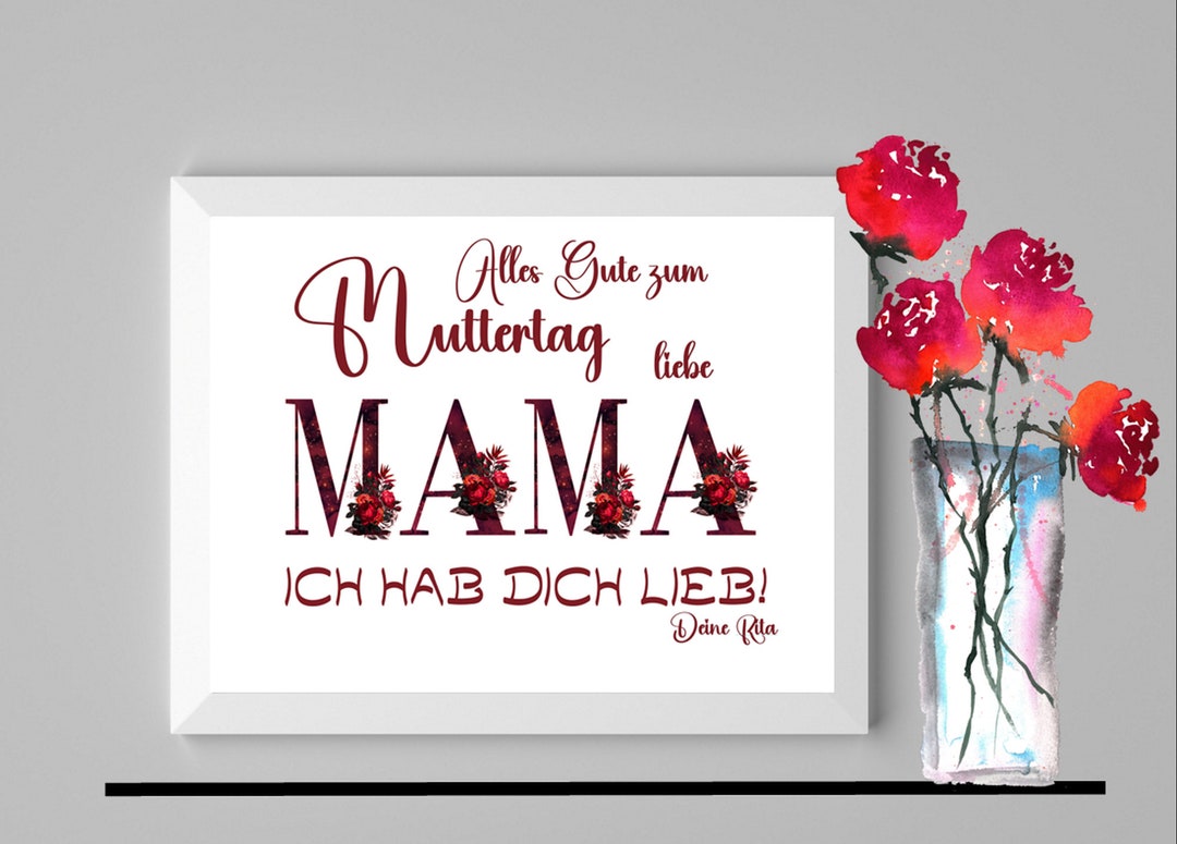 Geldgeschenk Muttertag Geburtstag personalisiert auch Digital - Etsy.de