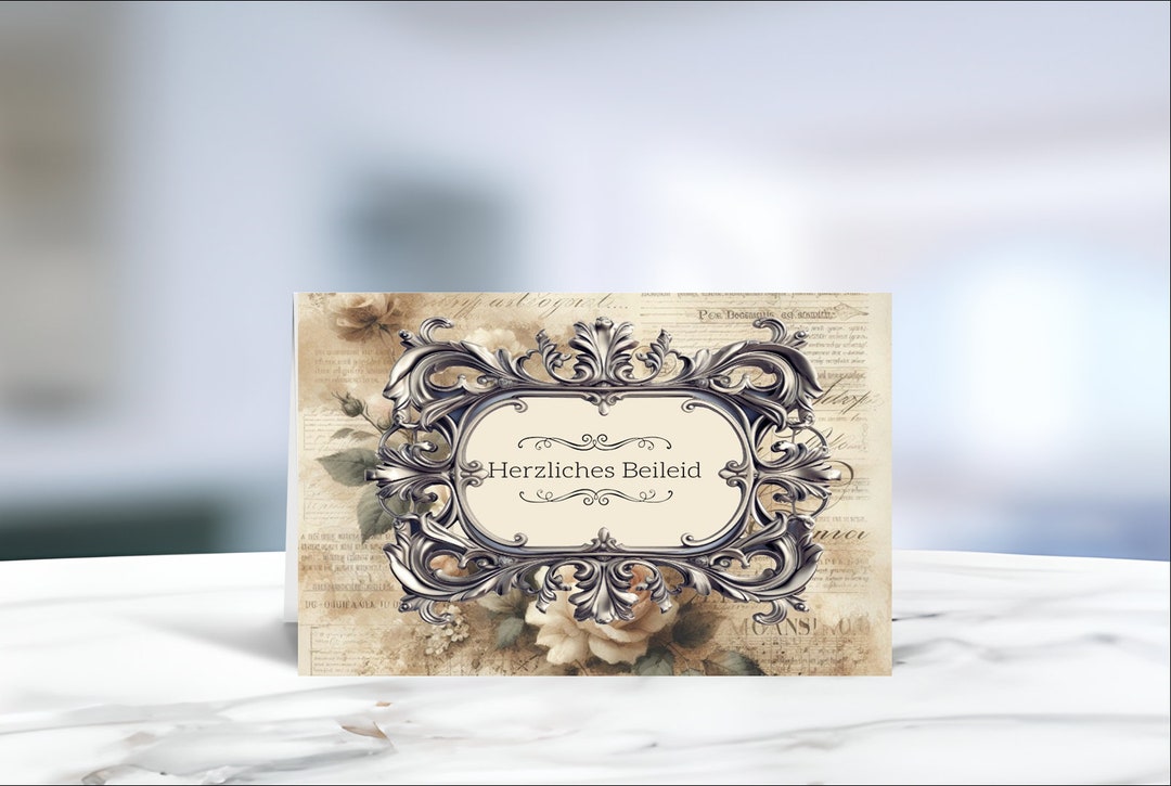 Mourning Card Condolence Card Funeral Card for the Funeral Without ...