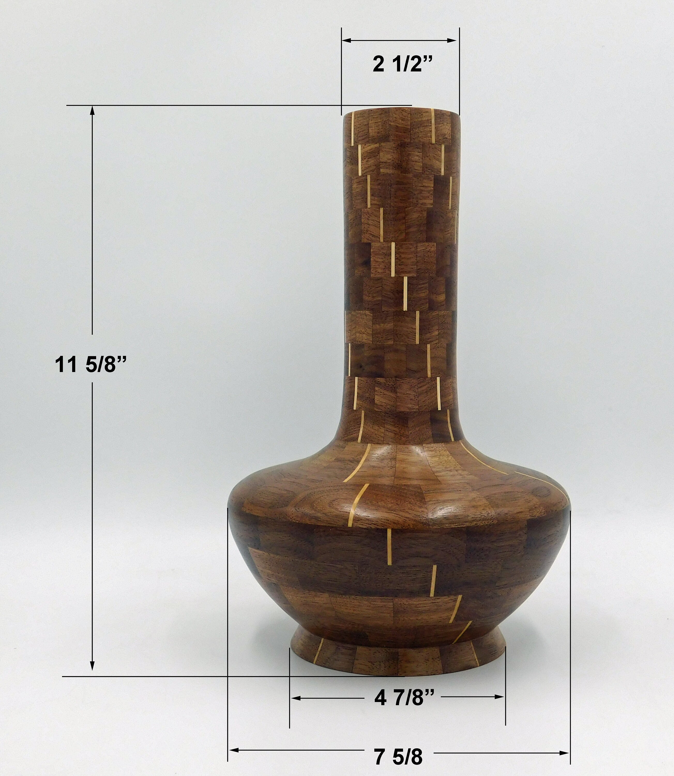 Wood Vase Segmented Wood Vase Hand Turned Segmented Wood - Etsy