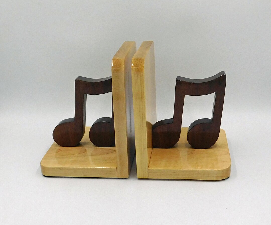 Bookends | Bookends Wood | Bookends Music Note | Music Bookends | Music ...