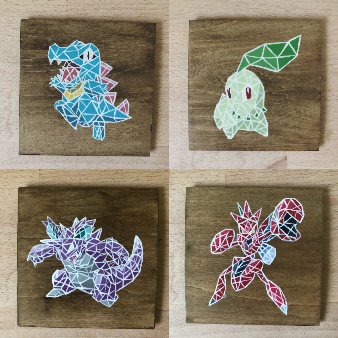 Custom Set of 4 Hand Painted Video Game Character Inspired Coasters - Etsy