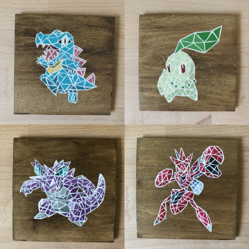 Custom Set of 4 Hand Painted Video Game Character Inspired Coasters - Etsy