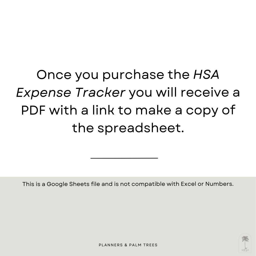 Neutral HSA Expense Tracker | Google Sheets | Digital Download | Medical Expense Tracker - Etsy