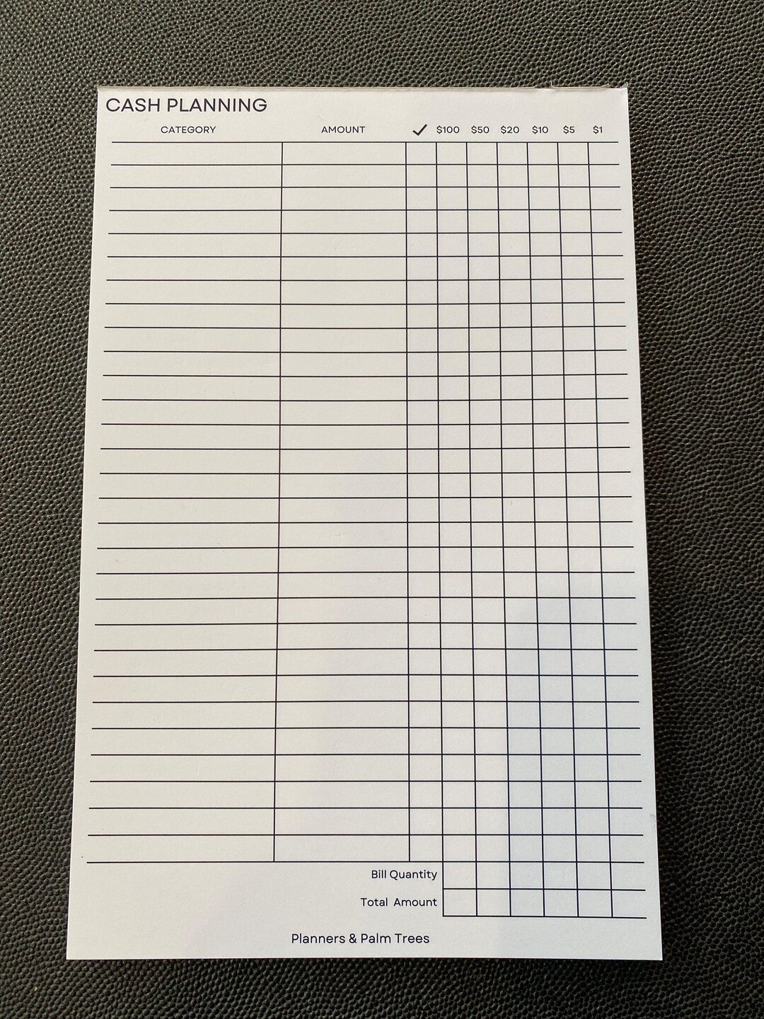 Cash Planning Notepad | 50 Sheets | Cash Budgeting - Etsy