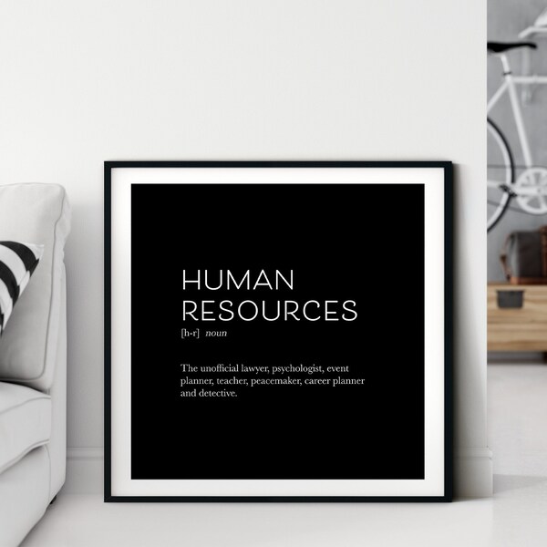 Minimalist Human Resources Wall Art - Etsy