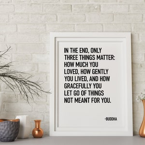 Printable Buddha Quote, Buddha Poster, Inspirational Print, Modern Home ...
