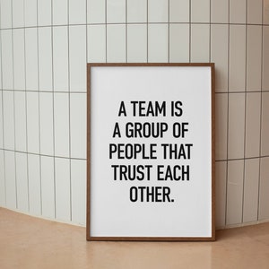 Office Wall Art, Teamwork Quote, HR Office Decor, Workplace Print ...