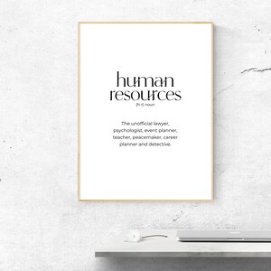 HR Office Decor, HR Director Gifts, Human Resources Definition, HR ...