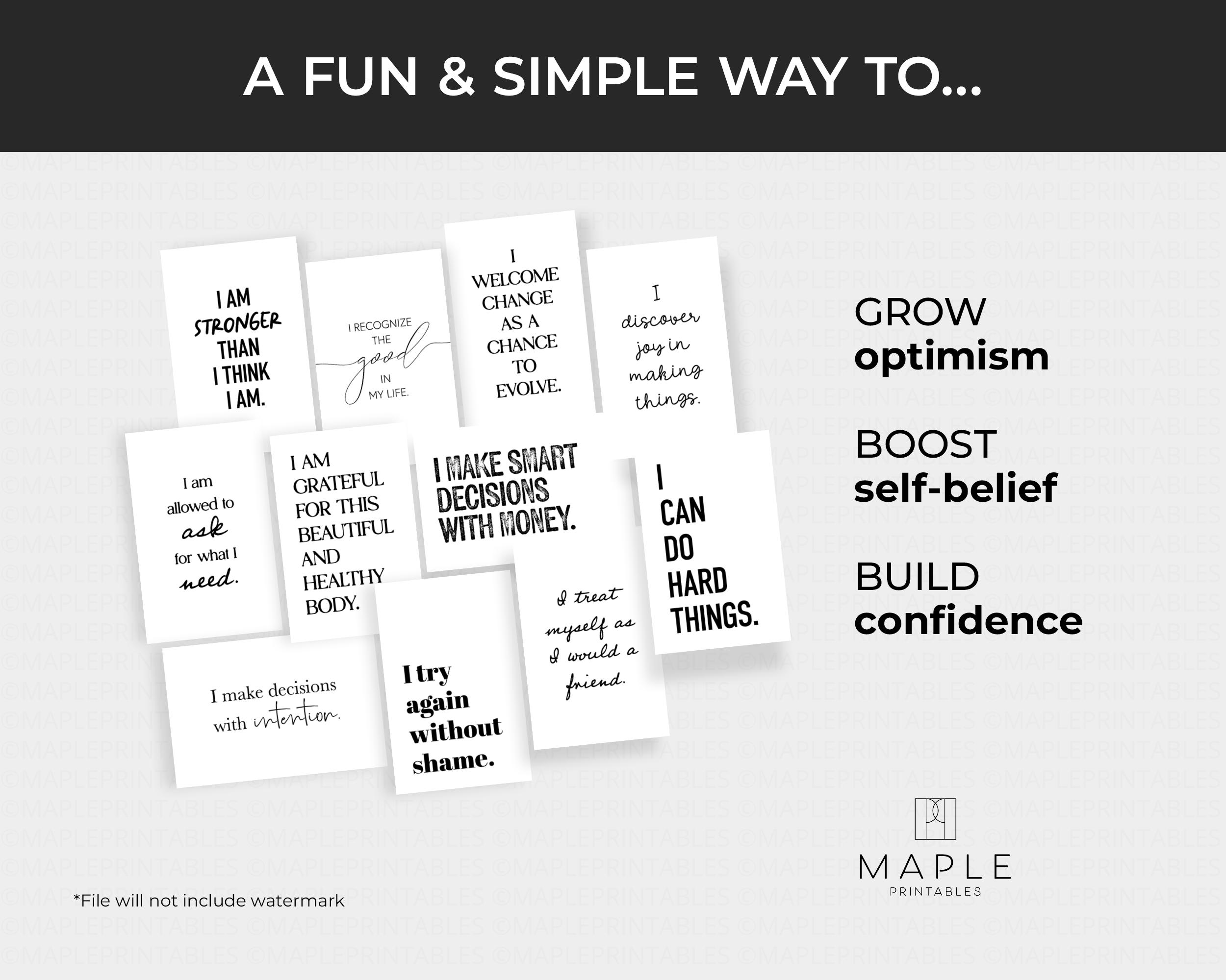 200 Mini Affirmation Cards: Daily Manifestation Cards, Positive Quotes ...