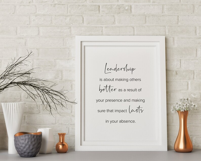 Leadership Quote Printable Office Decor Leadership Gifts - Etsy