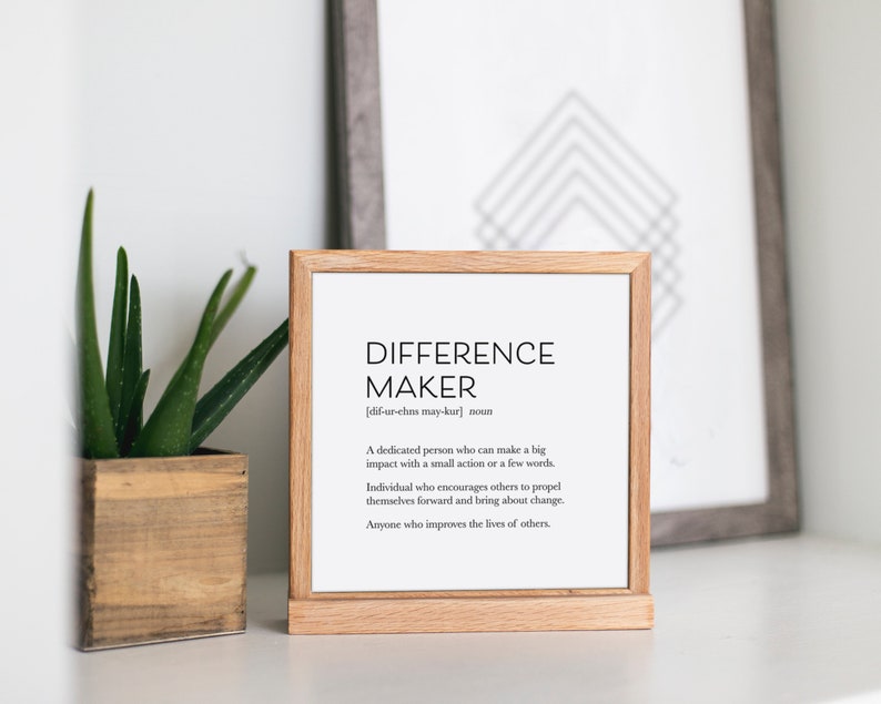 Difference Maker Definition Print Becoming Teacher Gifts - Etsy