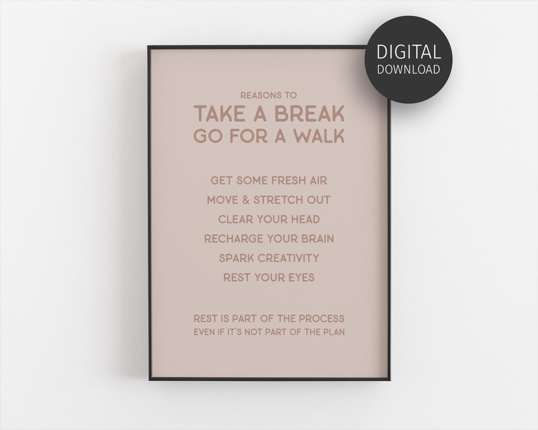 Home Office Decor, Neutral Printable Wall Art for Workplace, Self-care ...
