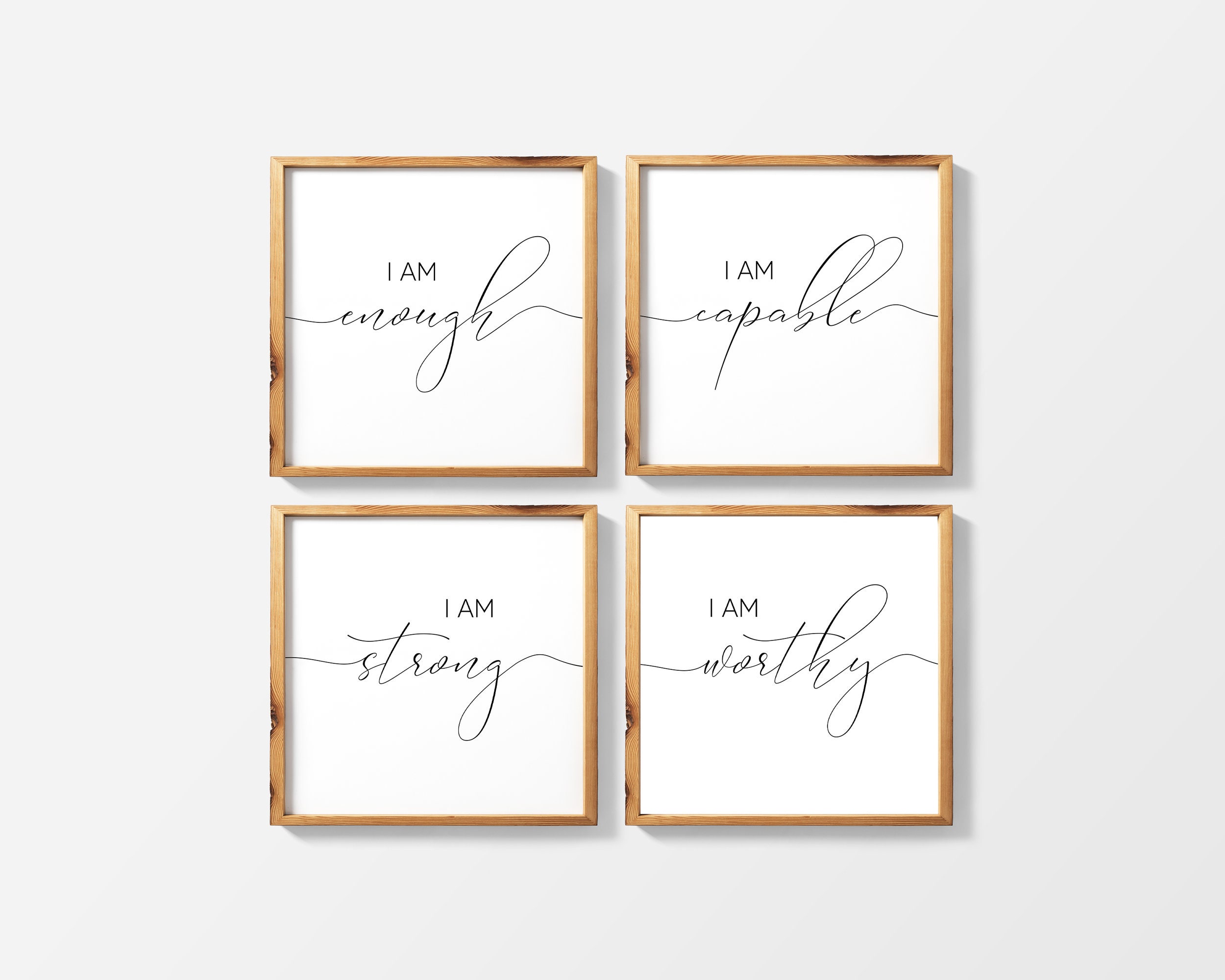 Affirmation Wall Art Set of 4 Prints Kids Desk Decor | Etsy