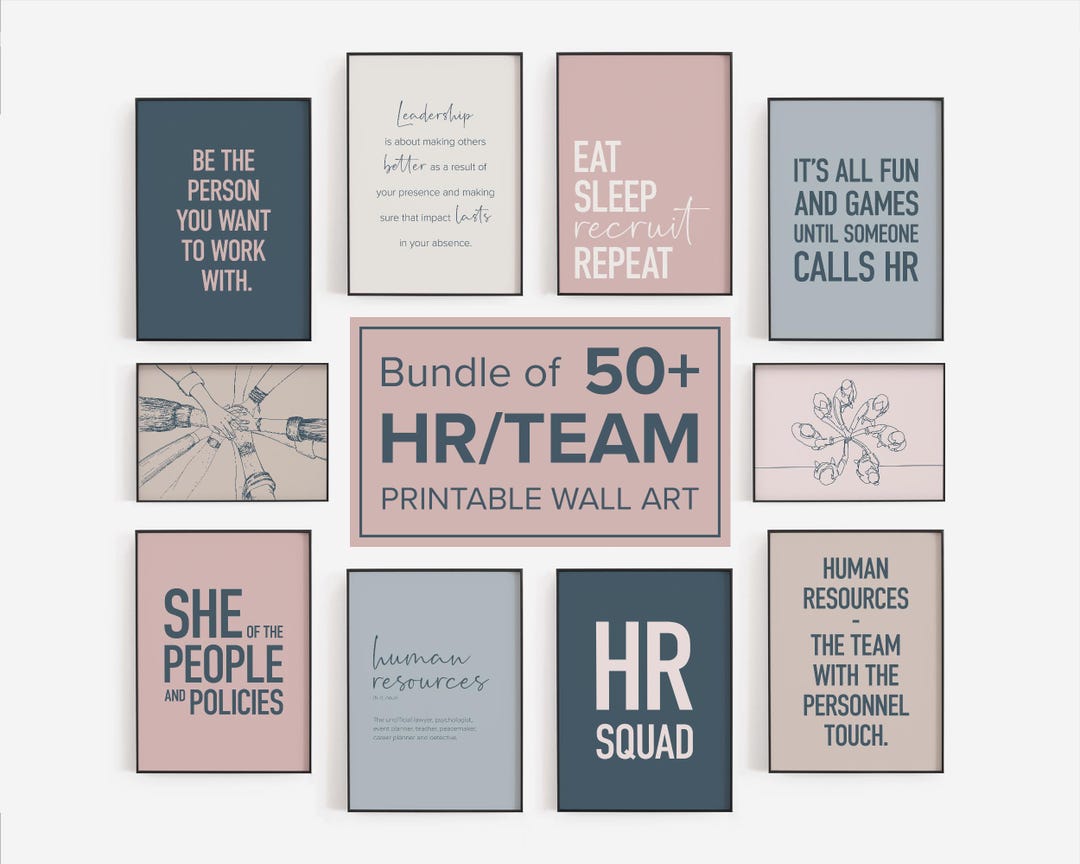Bundle of 50 HR Office Prints for Women, Funny and Motivational ...