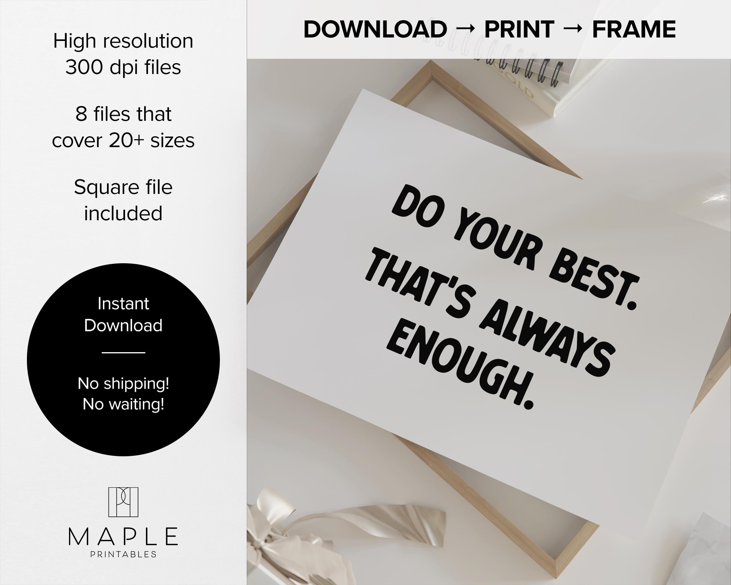 Encouraging Classroom Poster, Printable Wall Art for Motivational High ...
