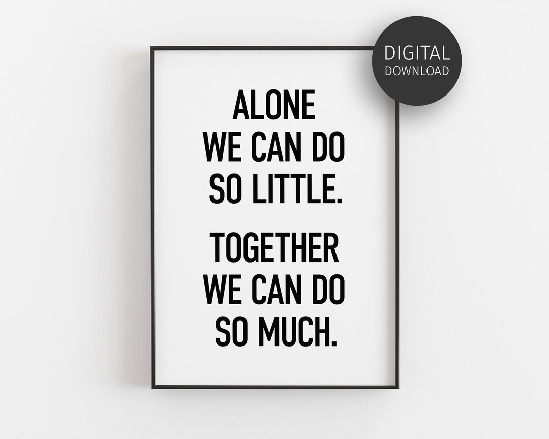 Office Wall Art, Printable Teamwork Quote, Office Decor Print, Cubicle ...