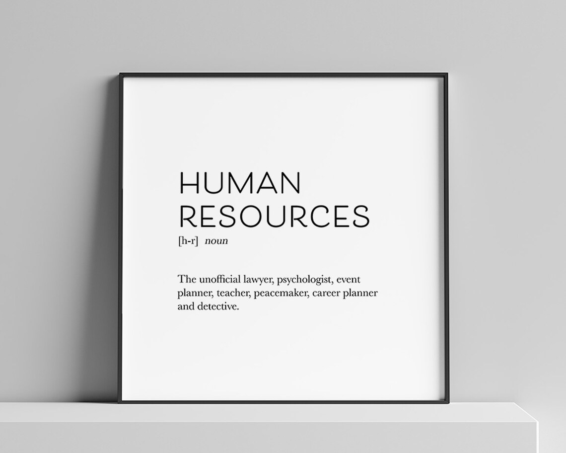 Human Resources Definition Print HR Office Decor Coworker - Etsy