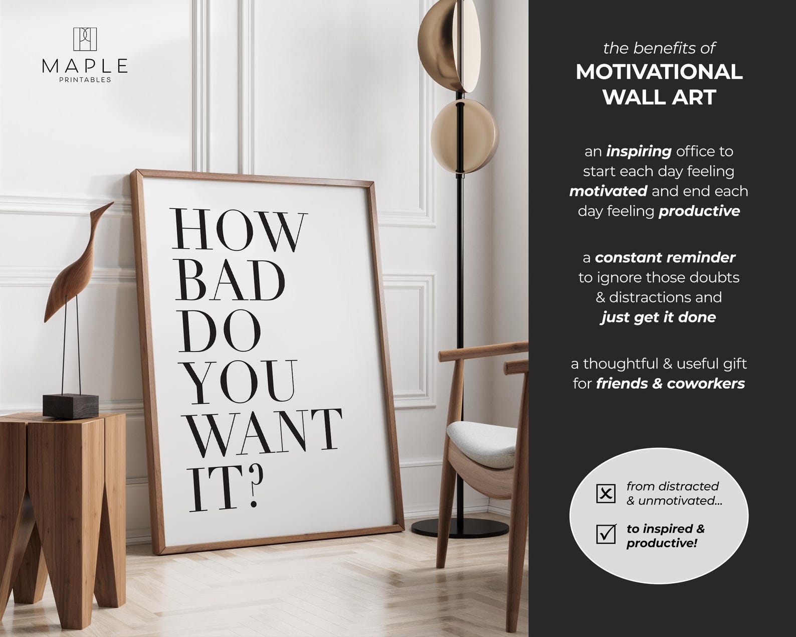 How Bad Do You Want It, Motivational Poster, Downloadable Prints, Work ...