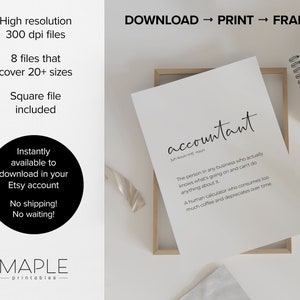 Accountant Office Decor, Set of 6 PRINTABLES, Accounting Prints, Funny ...