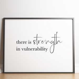 Inspirational Poster, Vulnerability Quote, Downloadable Prints ...