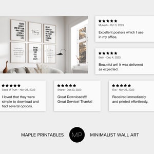 Motivational Posters, Set of 6 PRINTABLES, Office Decor for Women ...