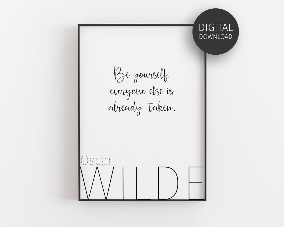 Oscar Wilde Quote, Downloadable Prints, Classroom Decor, Inspirational ...