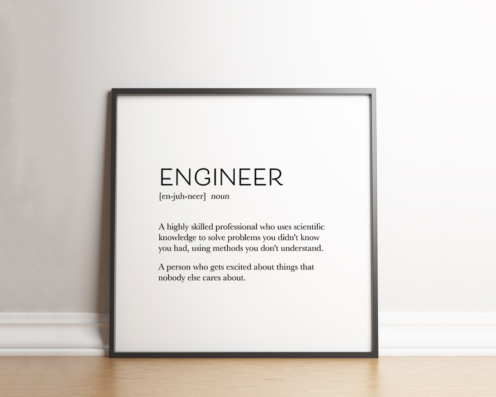 Engineer Gift Engineer Definition Print Engineering Poster - Etsy