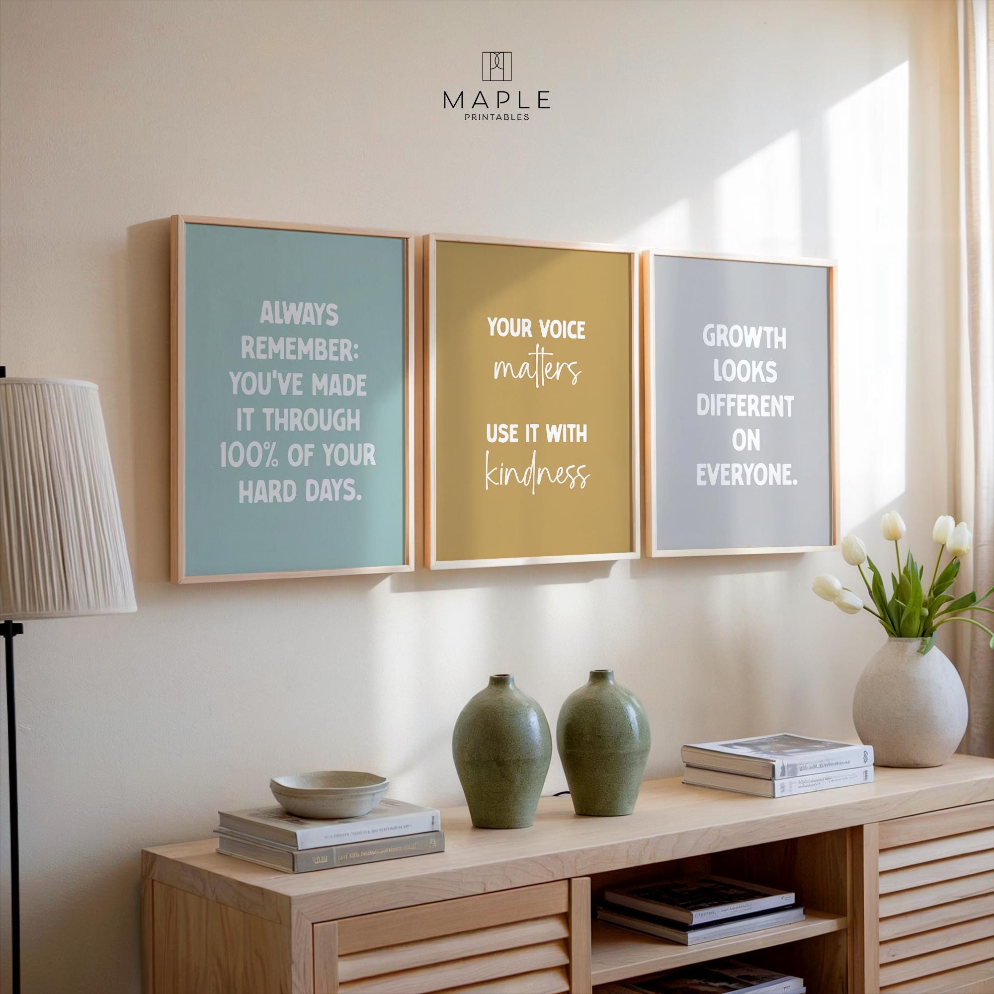 Inspirational Classroom Decor Set of 6 Pastel Boho Prints, Colourful ...