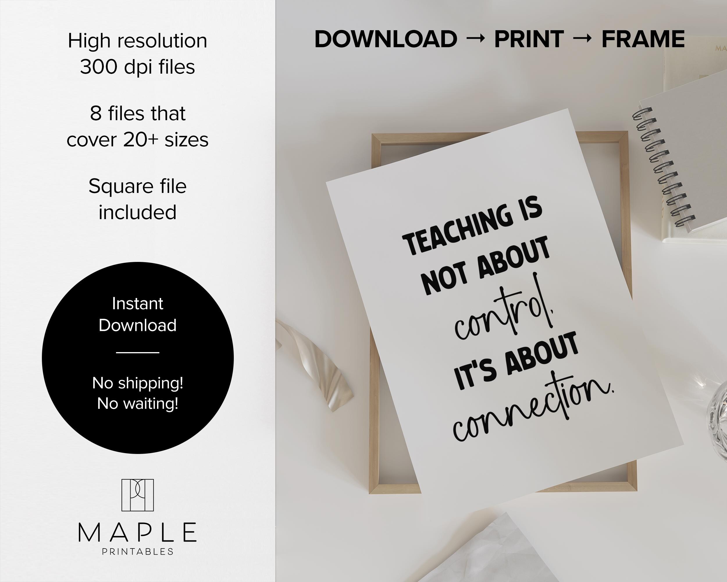 Teacher Lounge Decor Set of 6 Motivational Prints, Printable Wall Art ...