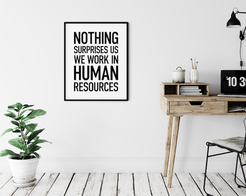 HR Office Decor Human Resources HR Humor Print Funny Team - Etsy