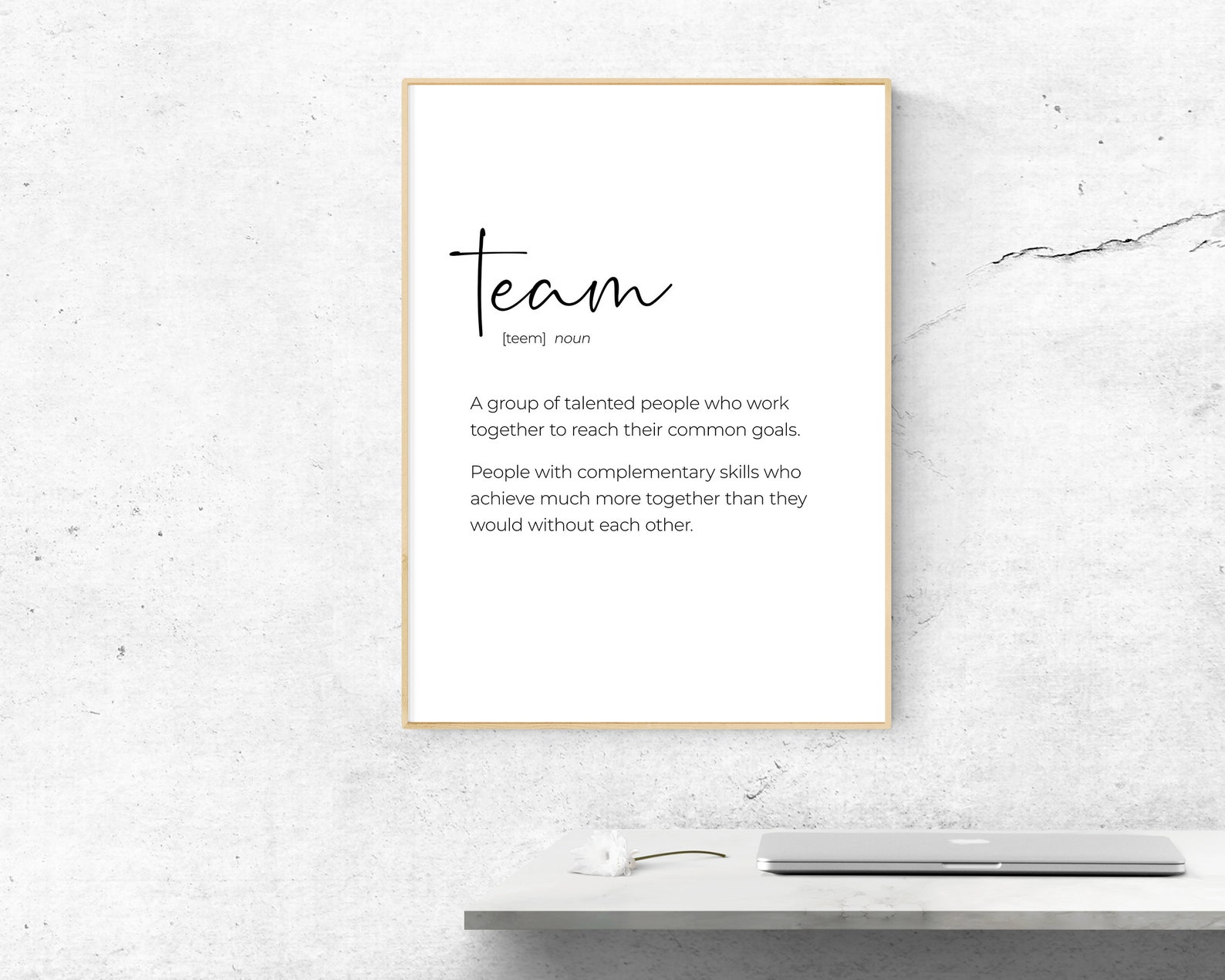 Team Definition Poster Office Decor Wall Art Teamwork - Etsy
