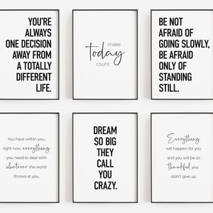 Motivational Posters Set of 6 PRINTABLES Office Decor for - Etsy