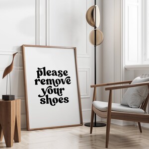 Please Remove Your Shoes Sign No Shoes Printable No Shoes In House