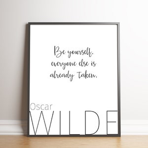 Oscar Wilde Quote, Downloadable Prints, Classroom Decor, Inspirational ...