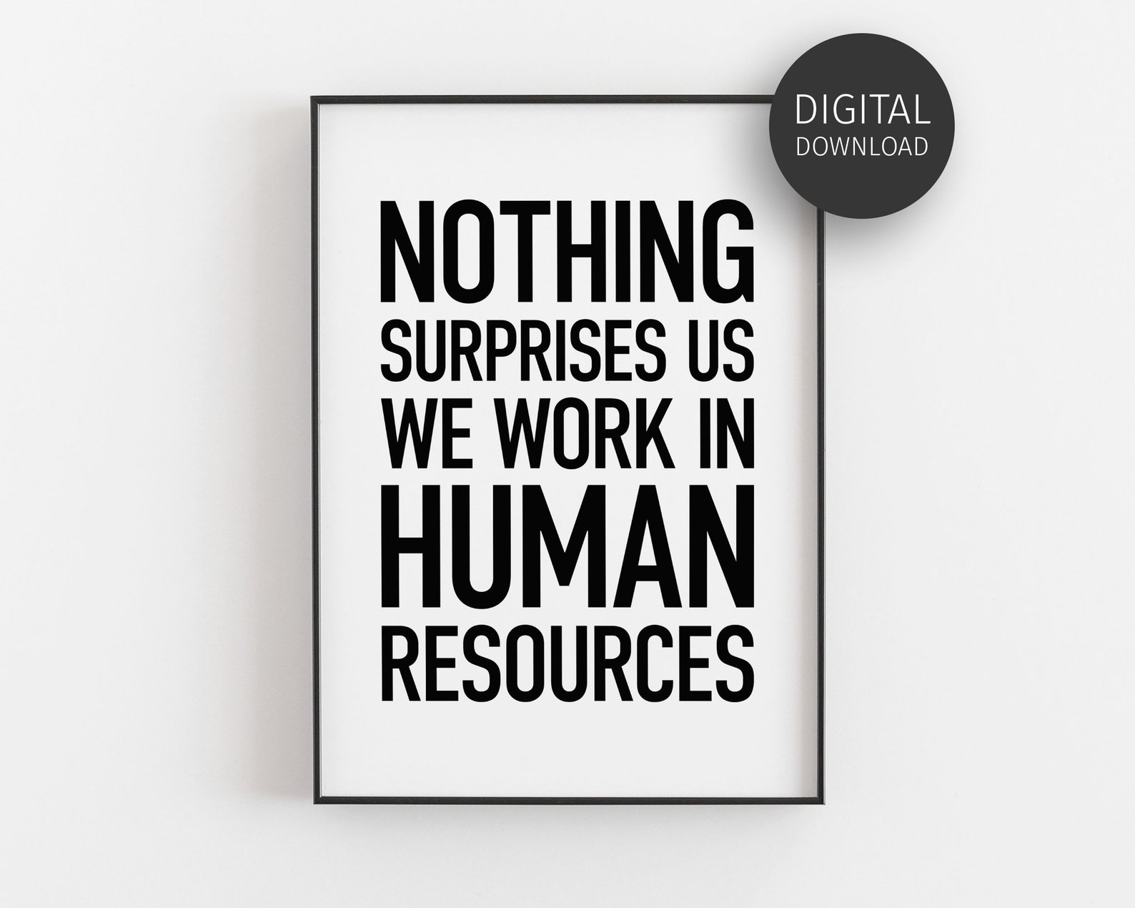 HR Office Decor Human Resources HR Humor Print Funny Team - Etsy
