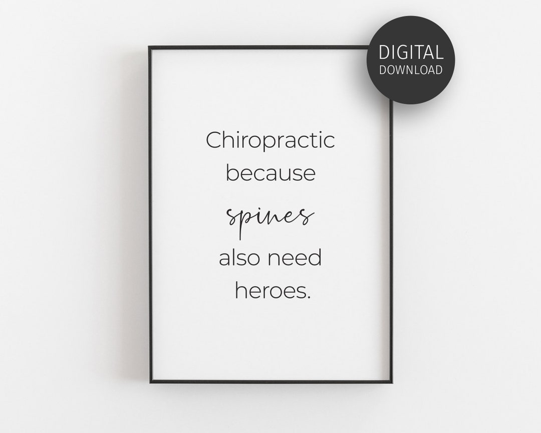 Chiropractic Print, Chiro Office Decor, Chiropractor Gift, Chiropractic ...