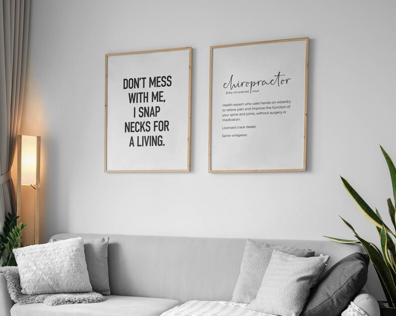 Chiropractic Posters, Office Decor for Chiropractor, Chiro Wall Art ...