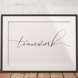 Teamwork Printable, Teamwork Poster, Downloadable Print, Printable Wall ...